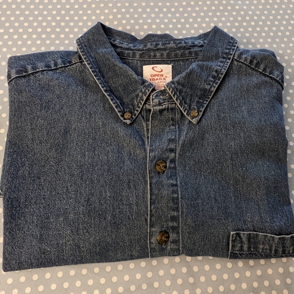Open Trails | Shirts | Vintage Long Sleeved Open Trails Mens Size 3x Denim Shirt | Poshmark